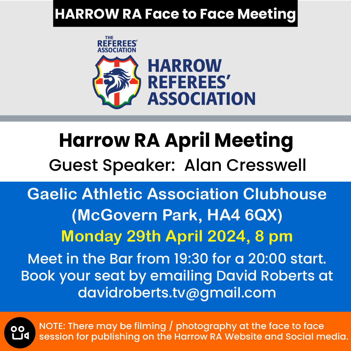 Harrow RA April Meeting 2024 – Harrow RA